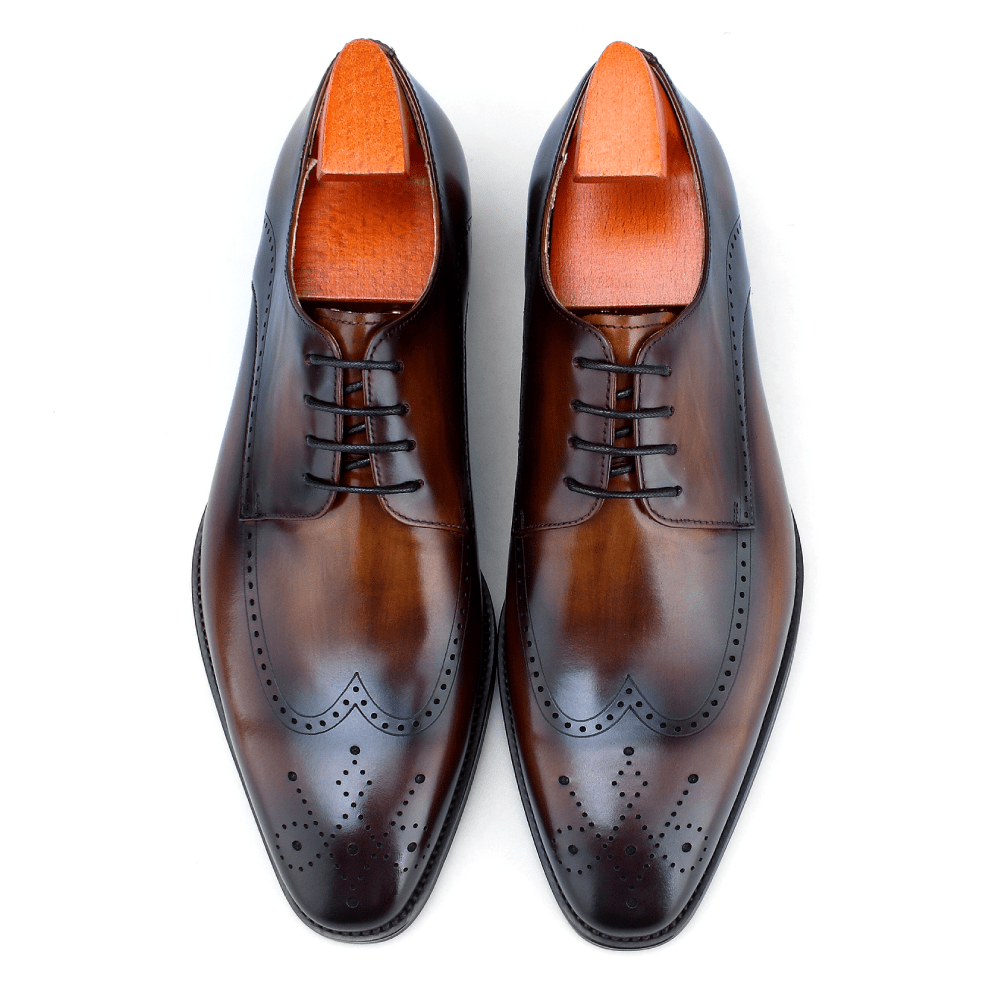Wingtips Derby Leather Shoes – MenStyleWith